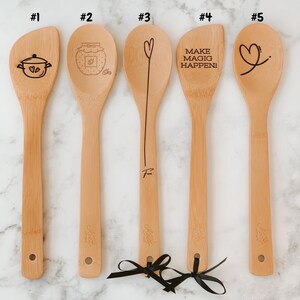 Personalized Cooking Spoon, Engraved Kitchen Utensil, Custom Wooden ...