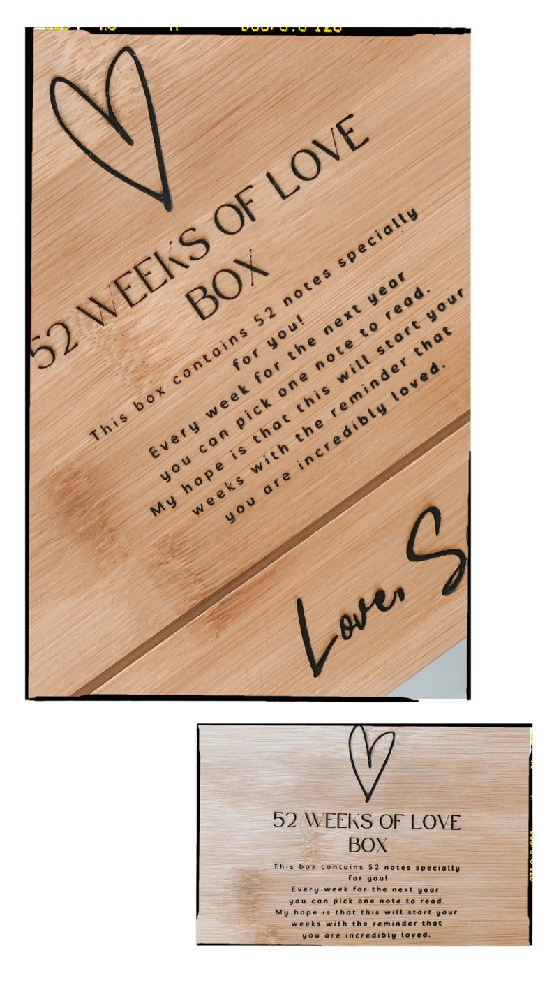 52 Weeks of Love Box : Personalized Birthday Gifts Gifts for - Etsy