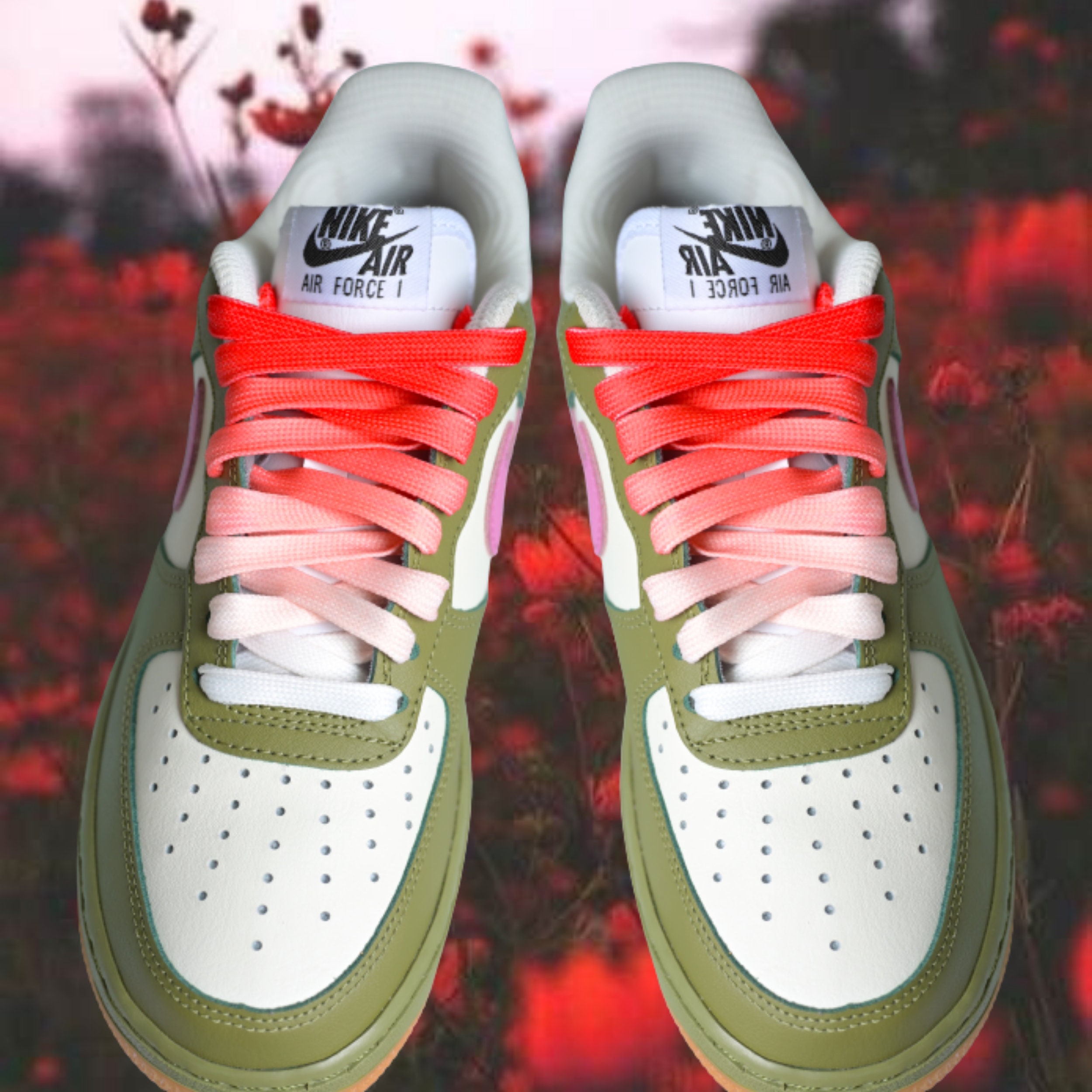 Red Shoelaces Gradient Shoestrings Summer Laces Tie Dye - Etsy