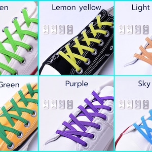 NO TIE SHOELACES, Stretchy Shoe Laces, Elastic Shoe Strings, Tieless ...