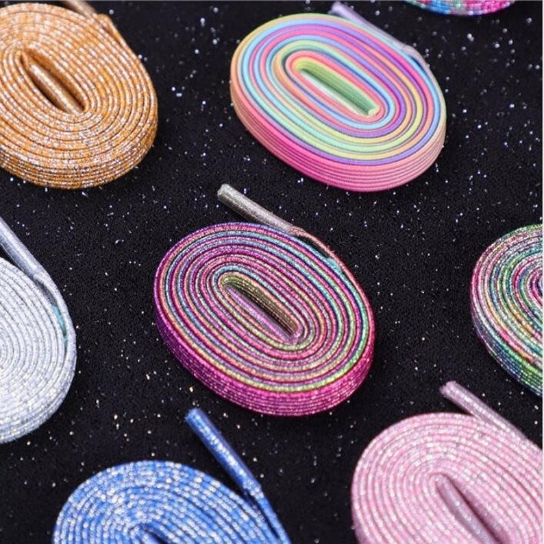 NO TIE Metallic Magnetic Shoelaces Elastic Non Tie Lace Lazy - Etsy