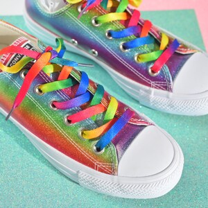 2pc Silky RAINBOW Colorful Fun Shoelaces Tie Dye Shoe Strings - Etsy