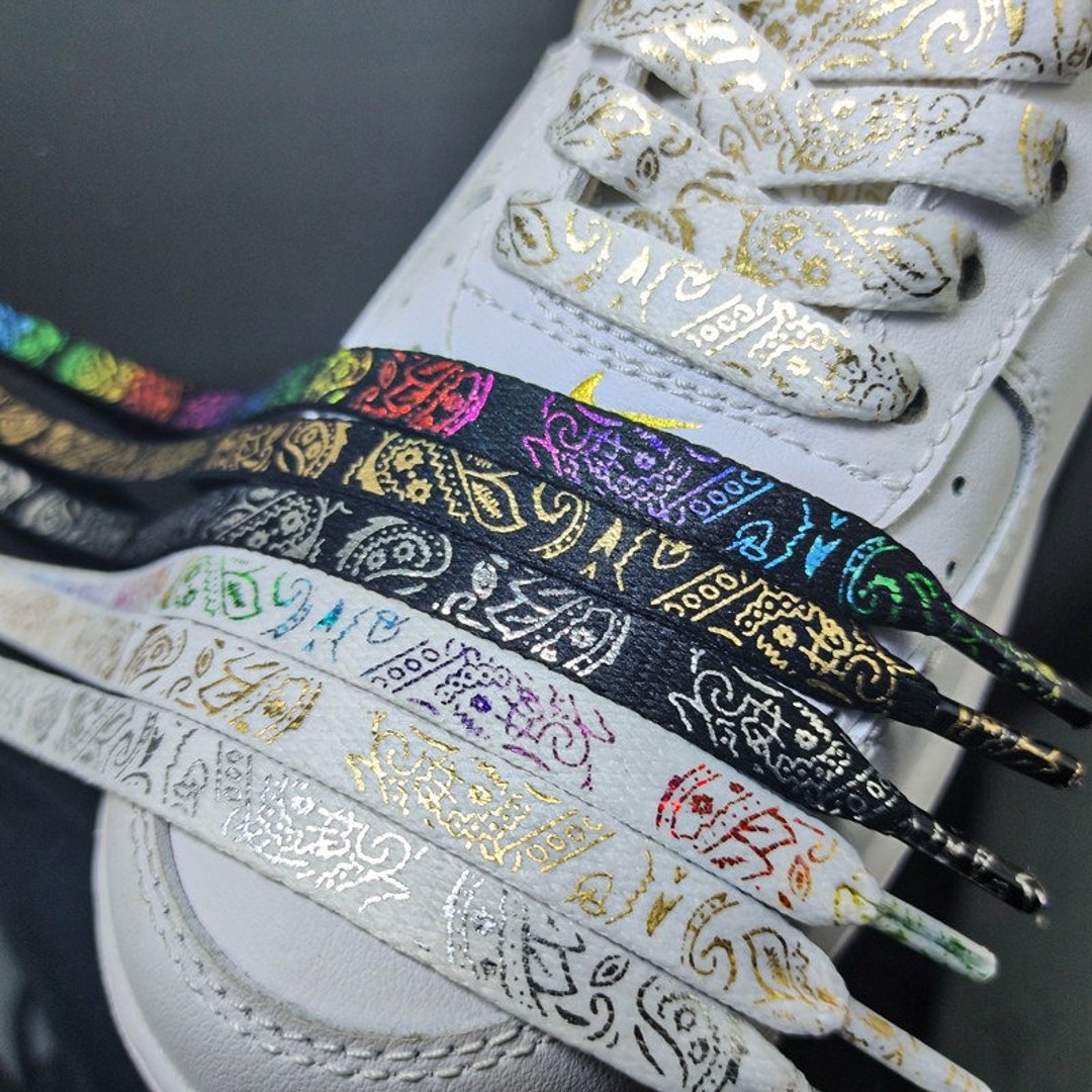 Unique Luxury Gold and Silver Shoe Laces for Any Shoes, Sneakers, Af1 ...