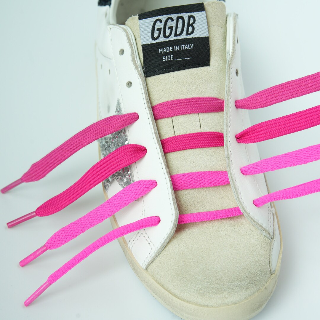 Neon Pink Magenta Shoe Laces for Golden Goose Sneakers Shoes - Etsy