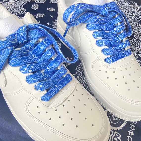 Blue Shoe Lace Pattern