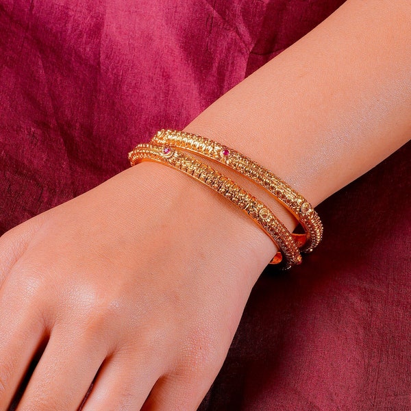 Gold Bangles Etsy