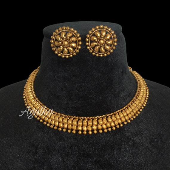 22k gold choker set store