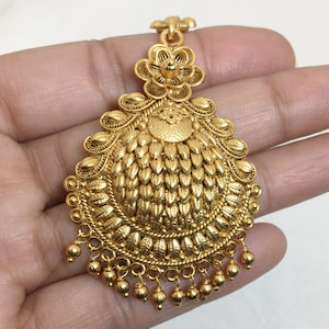 Gold Plated Tikka Maang Tikka Gold Tikka Bridal Maang Tikka Jewelry ...