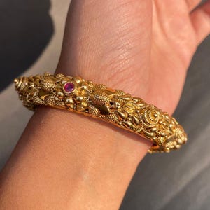 Indian Kada Bangles South Indian Jewelry 22k Gold Plated Indina Bangles ...