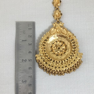 Maang Tikka Gold Tikka Bridal Antique Gold Plated Maang Tikka Headpiece ...