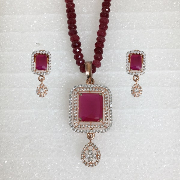 Indian Ruby Necklace - Etsy