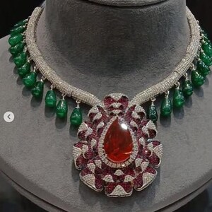 American Diamond Malaika Arora Necklace LUXURY India Jewelry Statement ...