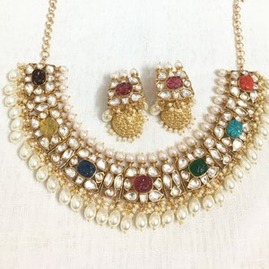 Navratan Necklace Amrapali Jewelry Polki Necklace Jadau Necklace ...