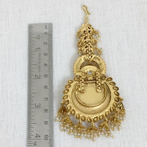 Maang Tikka Gold Antique Kundan Tikka Jewelry 22k Gold Plated India ...