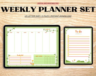 Weekly Coffee Planner Printable Cute Printable Cute Planner - Etsy