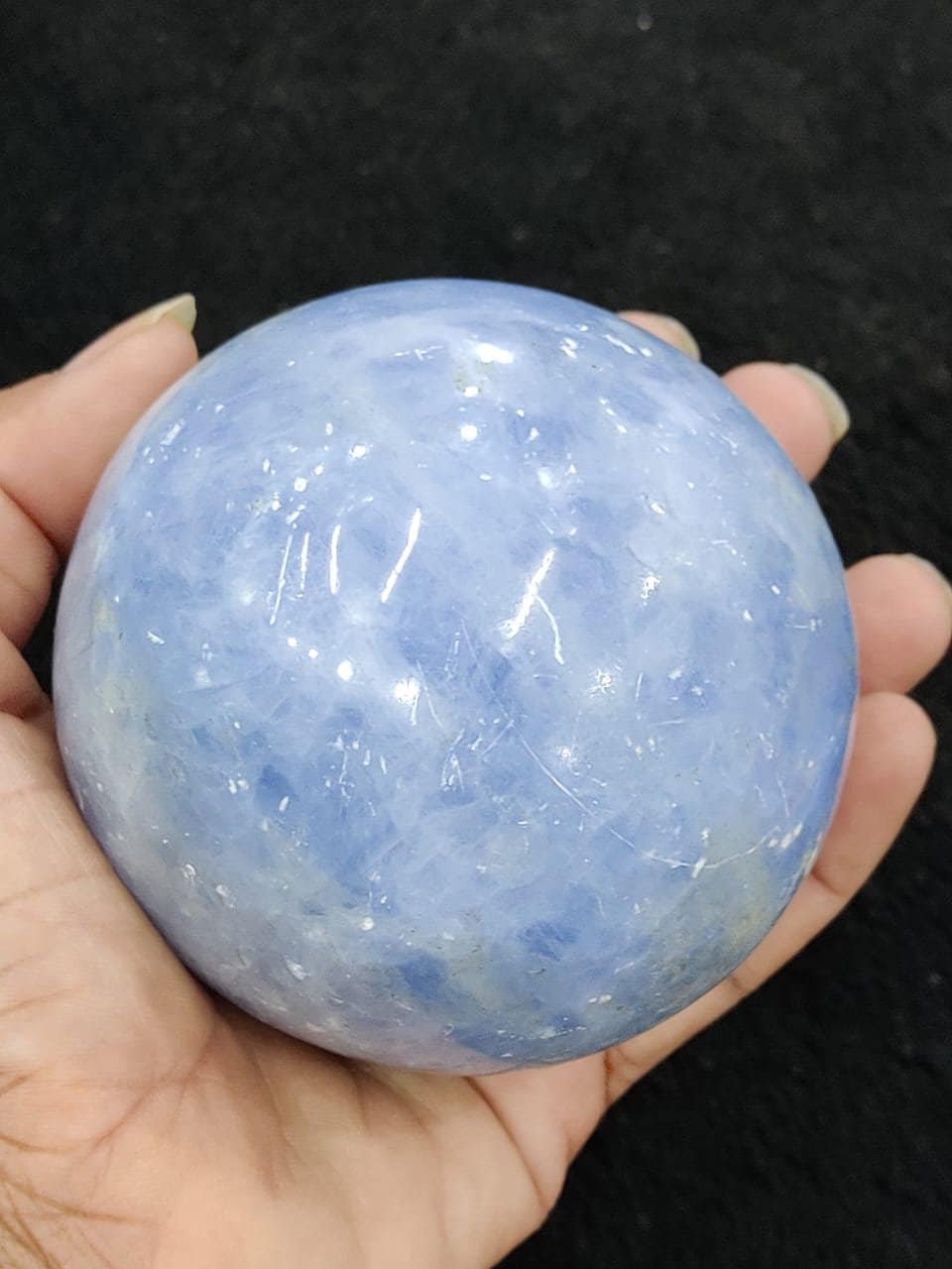 Blue Celestite Stone Sphere Celestine Healing Crystals | Etsy