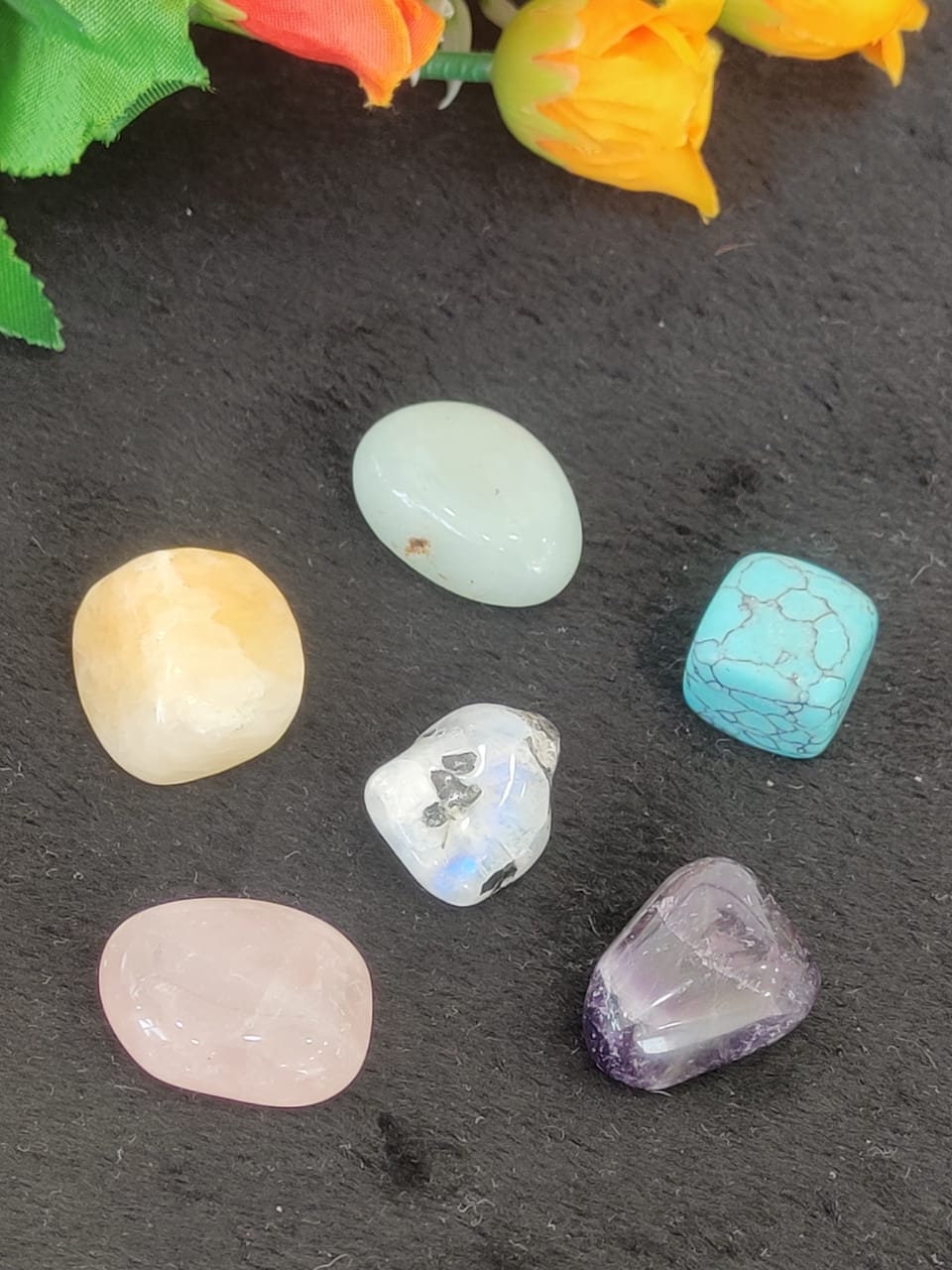 Crystal Tumble Stone Set for Pisces Zodiac Sign Rainbow | Etsy