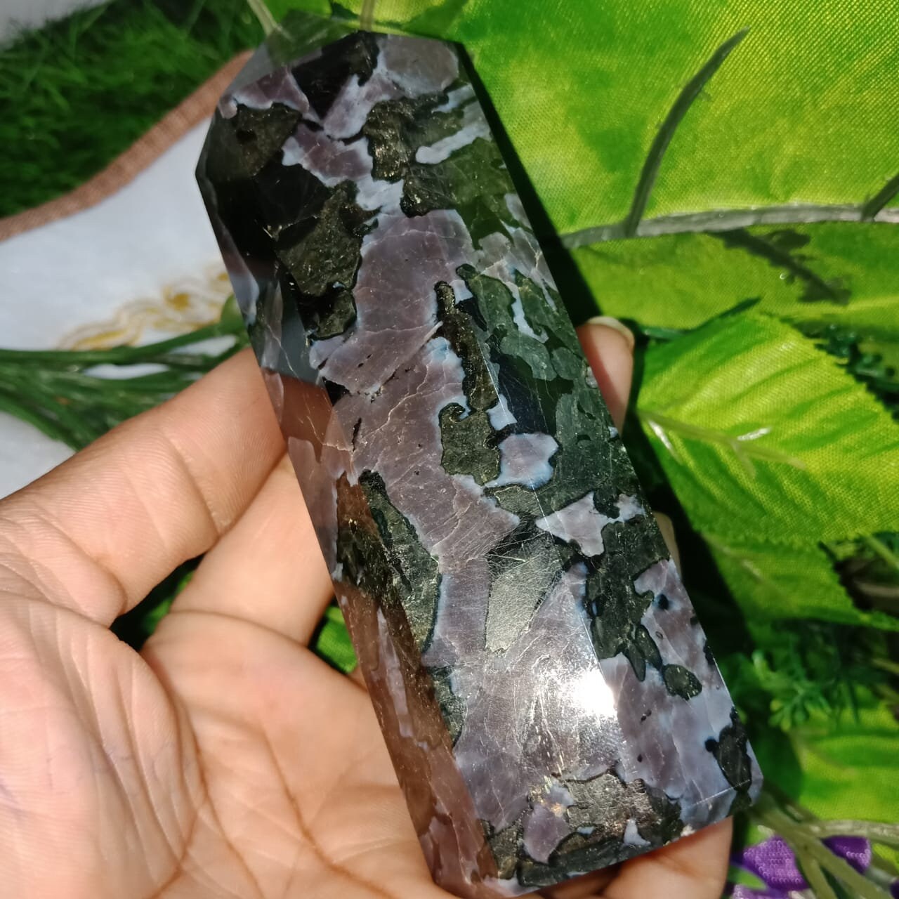 Natural Indigo Gabbro Polished Wand Mystic Merlinite Crystal | Etsy