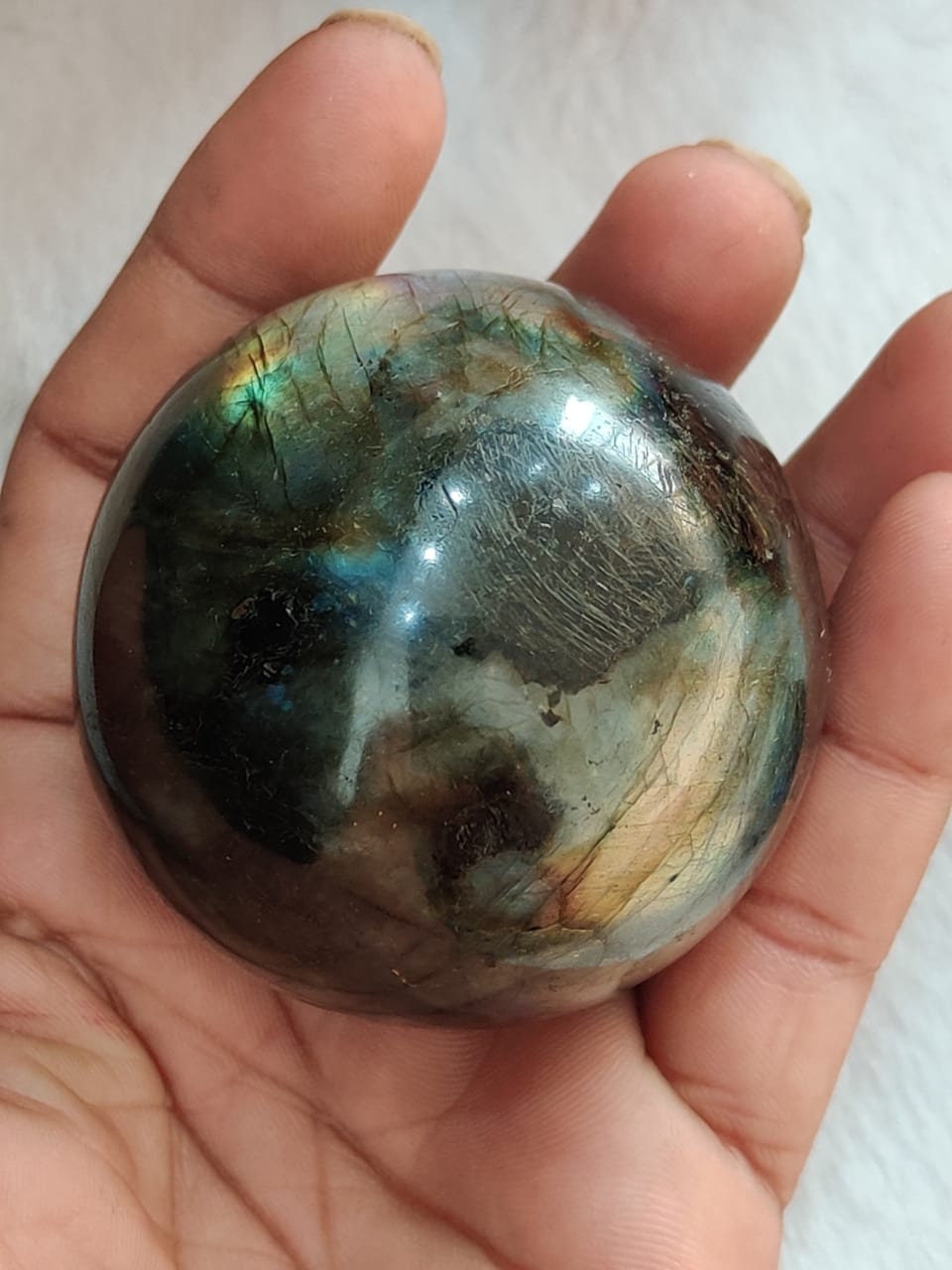 Rarest & Beautiful Blue Yellow Rainbow Labradorite Stone | Etsy