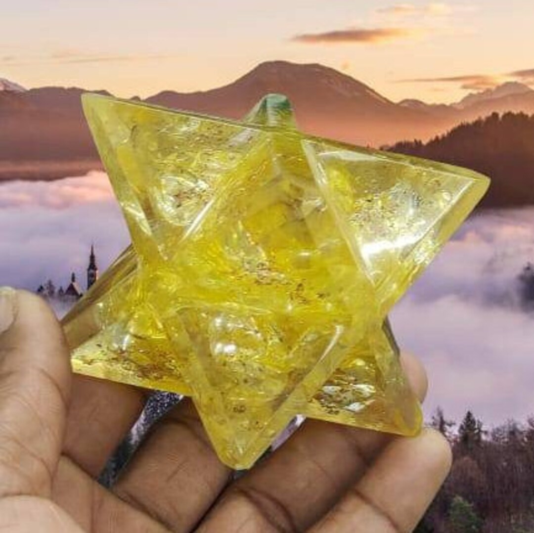 Natural Congo Citrine Stone Orgone Merkaba 50 MM Star Perfect for ...