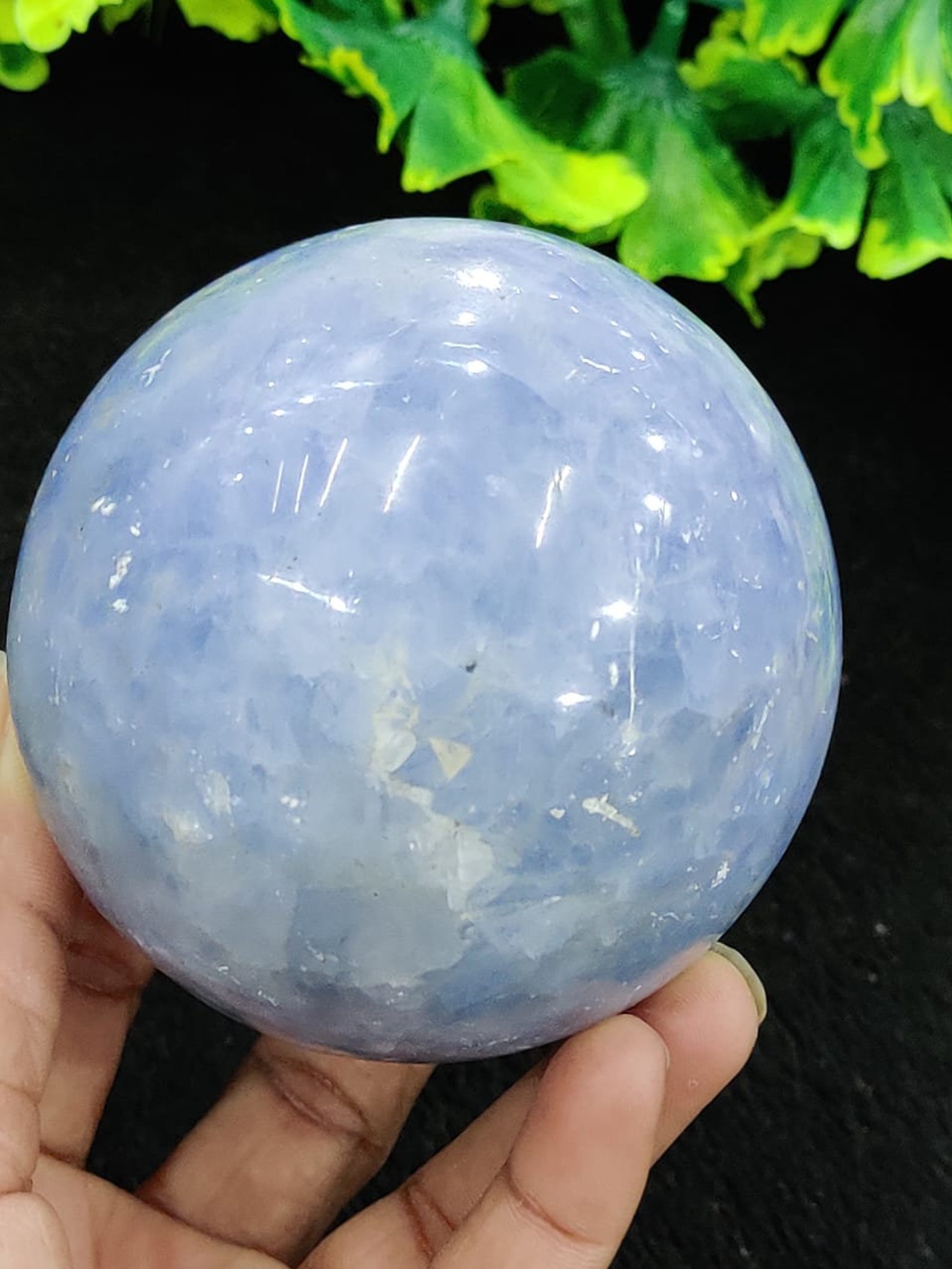 Blue Celestite Stone Sphere Celestine Healing Crystals - Etsy