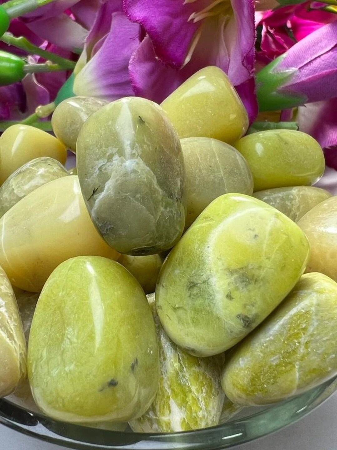 Serpentine Tumbled Stones Healing Crystals in Pack Sizes of 1,2,3,4,5,6 ...