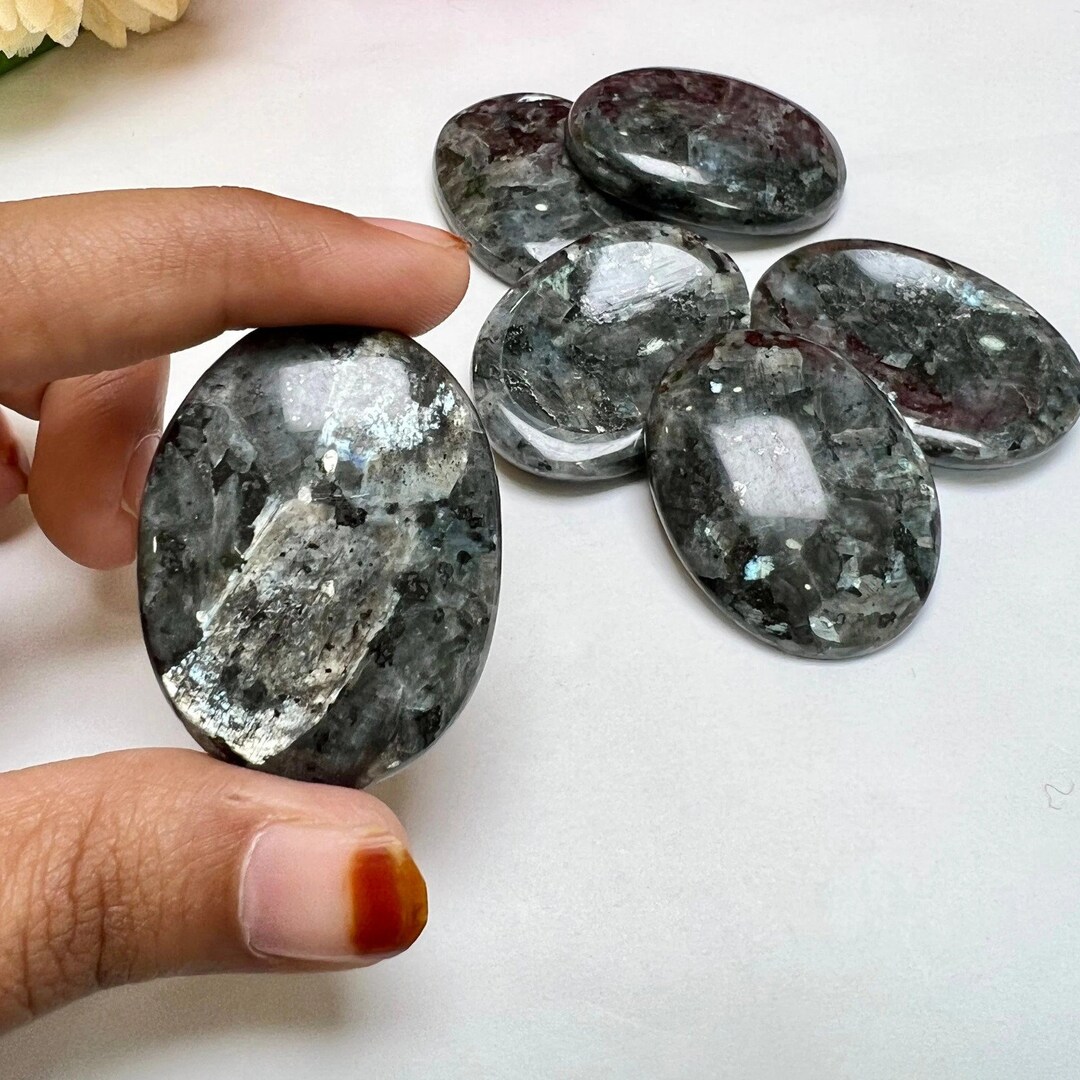 Larvikite Oval Shape Worry Stone for Crystal Healing and Meditation ...