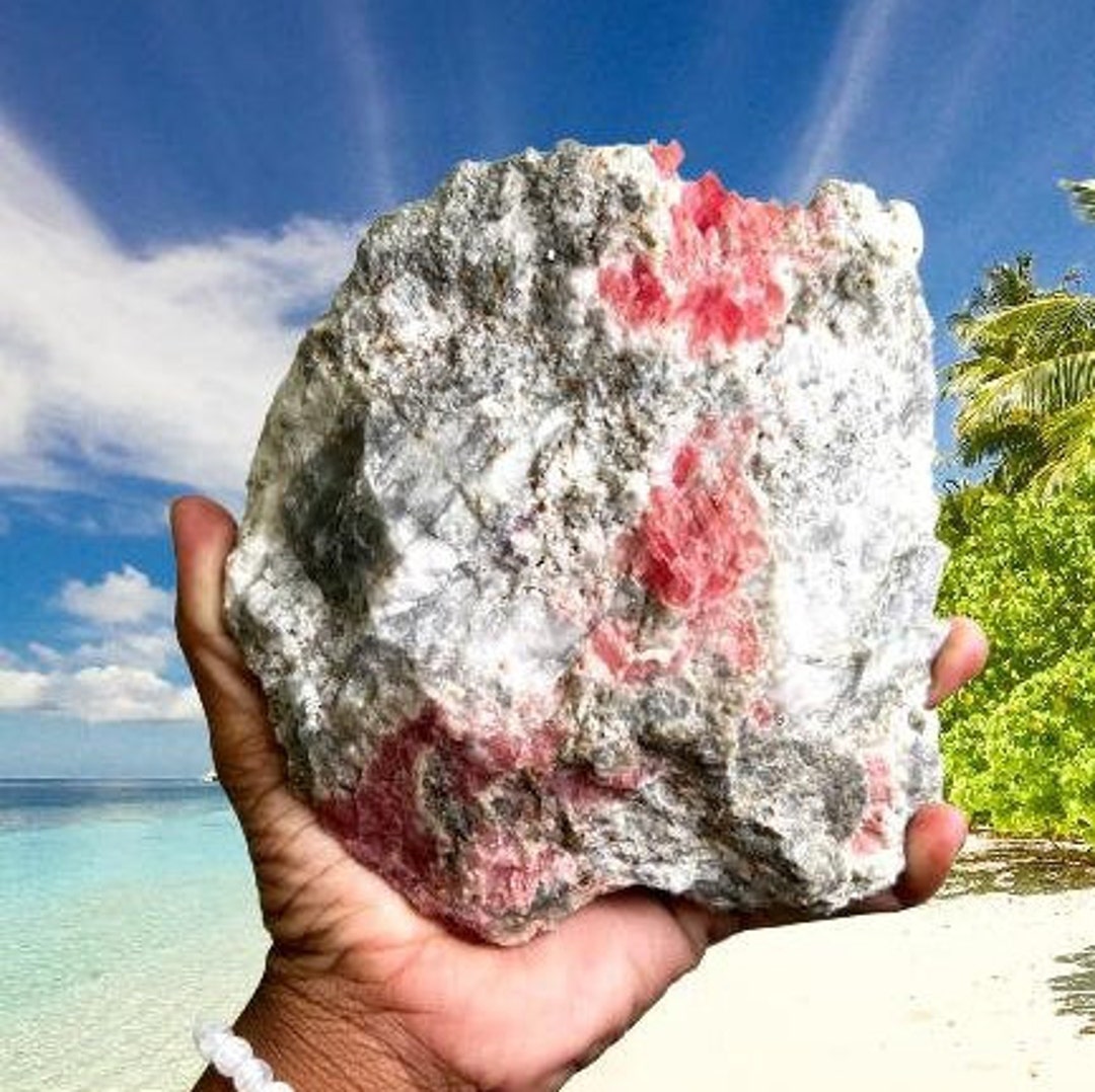 Rarest Tugtupite Stone With Purple Floritepyritecrystal Duzi - Etsy