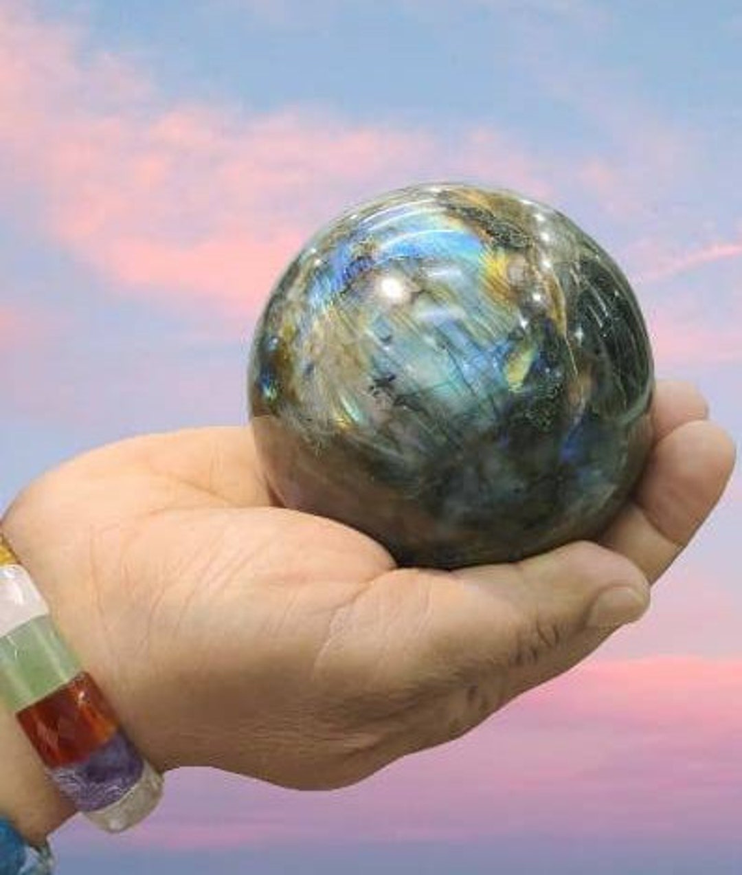 Rarest & Beautiful Blue Yellow Rainbow Labradorite Stone Spectrolite ...