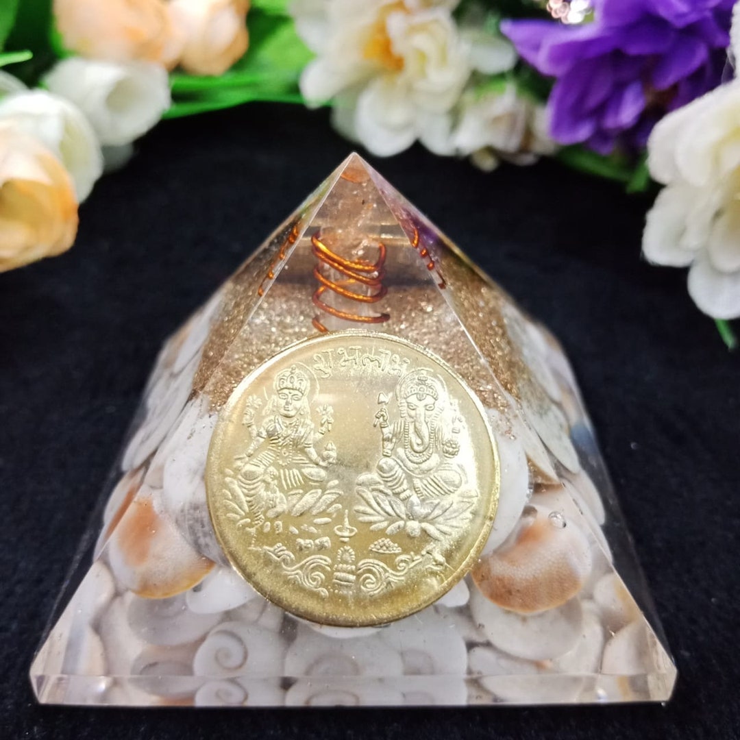 Gomti Chakra Ganesha God and Laxmi Goddess With Shree Yantra Orgone ...