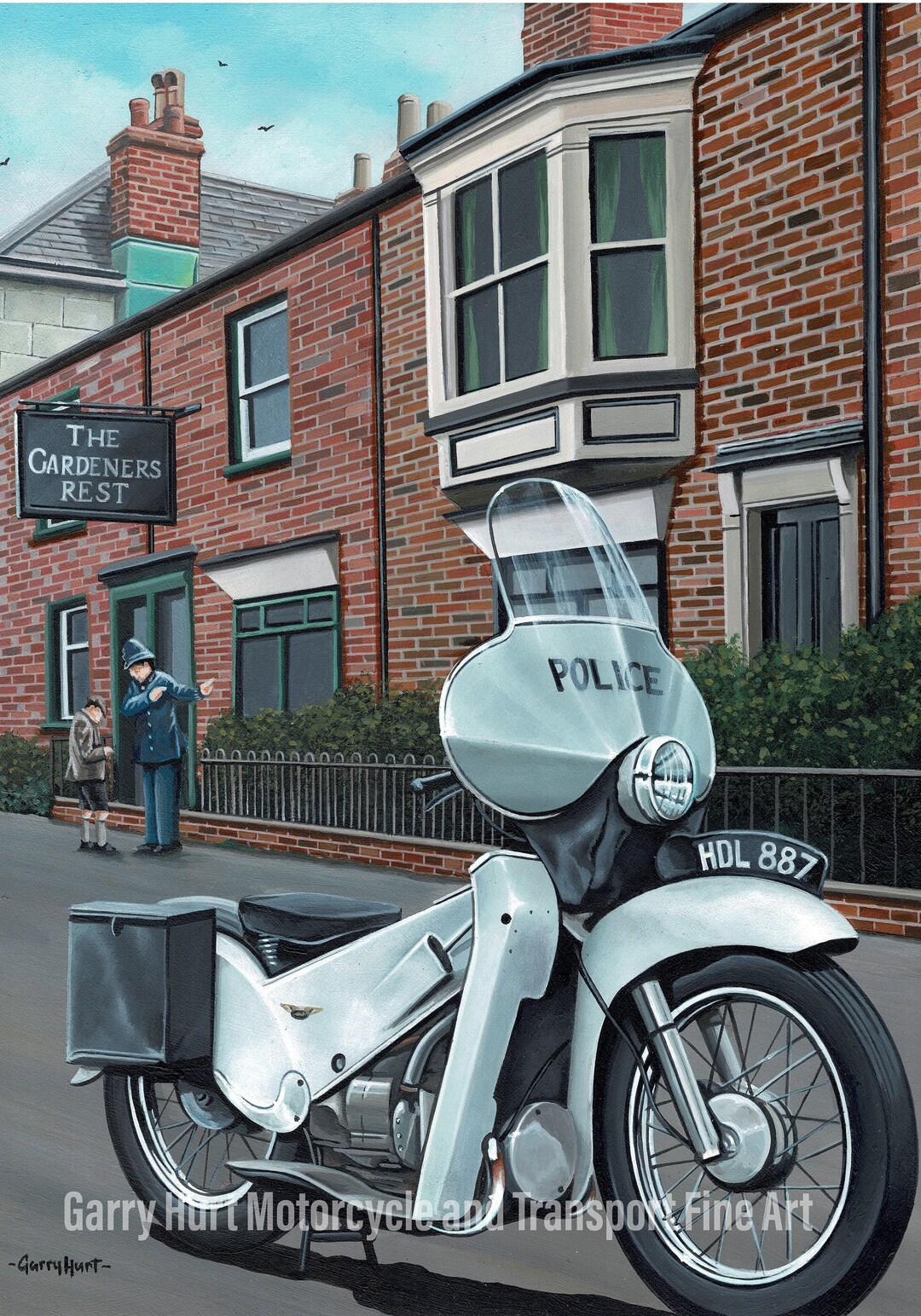 Velocette LE Police Motorcycle A4 Print - Etsy
