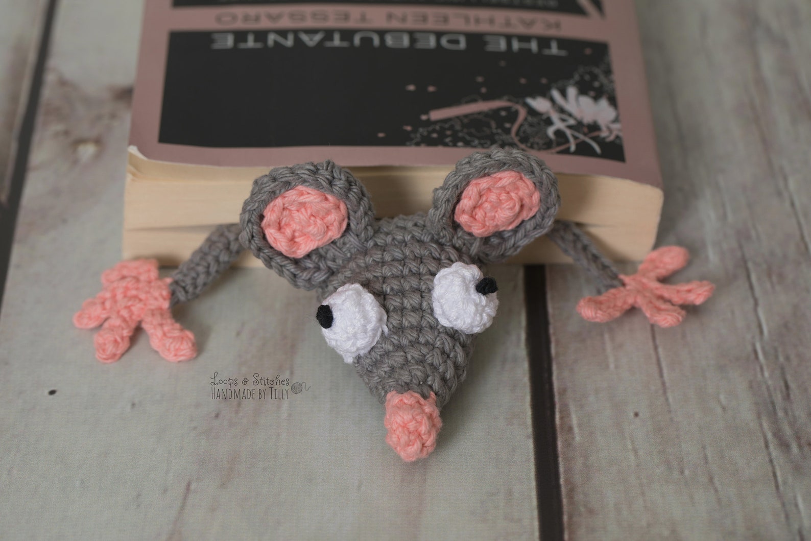 Rat Bookmark | Crochet Rat Bookmark | Amigurumi Rat Bookmark | Ready to ...