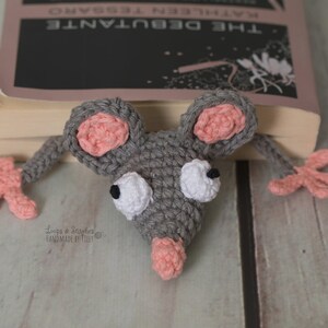 Rat Bookmark | Crochet Rat Bookmark | Amigurumi Rat Bookmark | Ready to ...