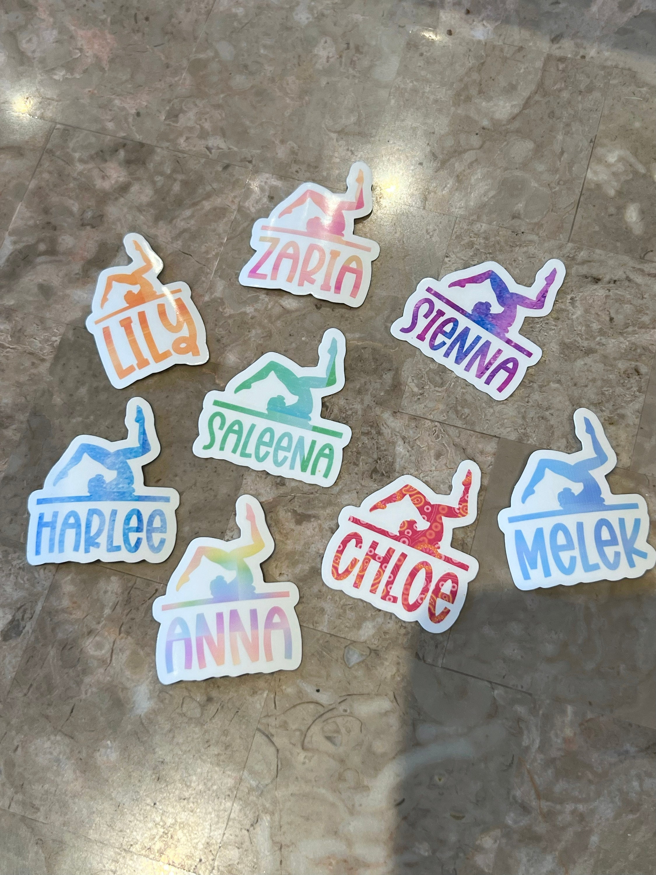 Custom Gymnastics Sickers Water Bottle Stickers Gymnastics Sticker Pack ...