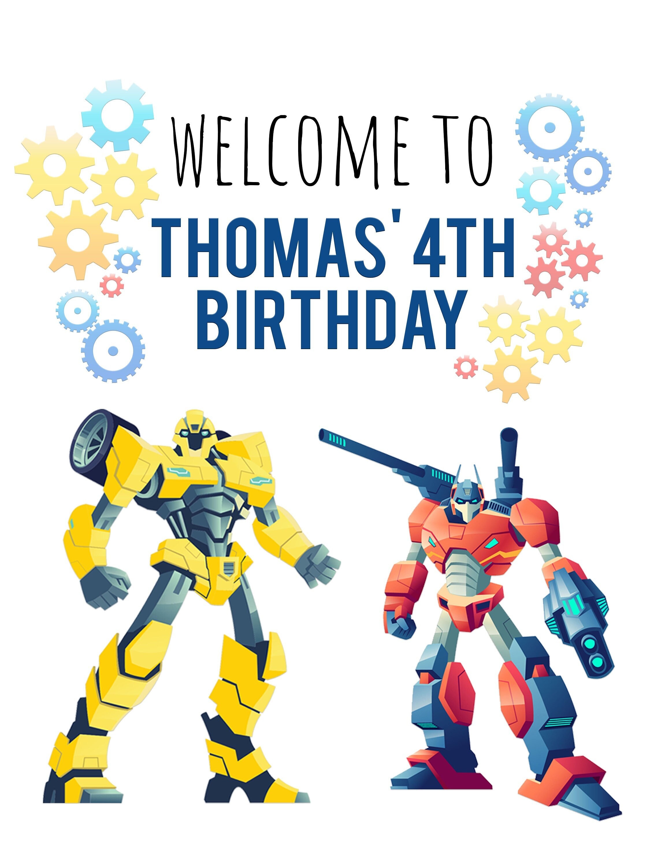 Autobots Birthday Poster | Transformers Birthday Poster | Bumblebee ...
