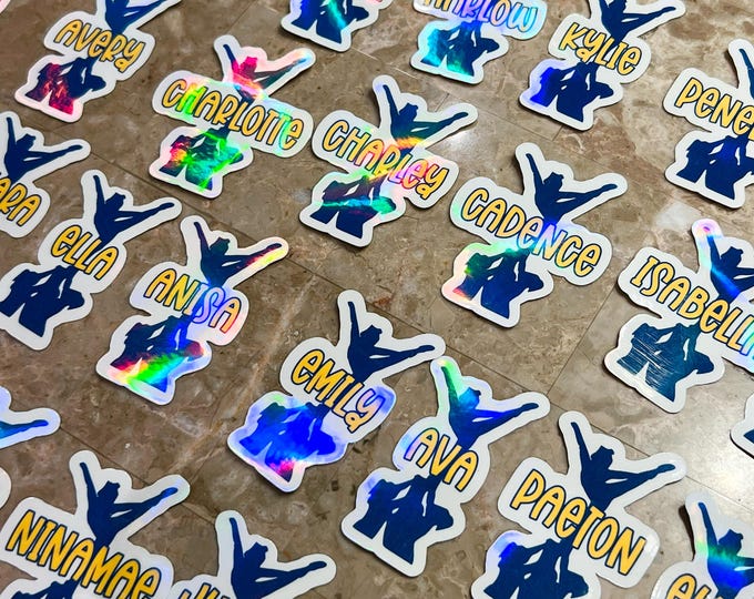 Personalized Cheerleader Stickers, Custom Decals, Girls Cheerleader ...