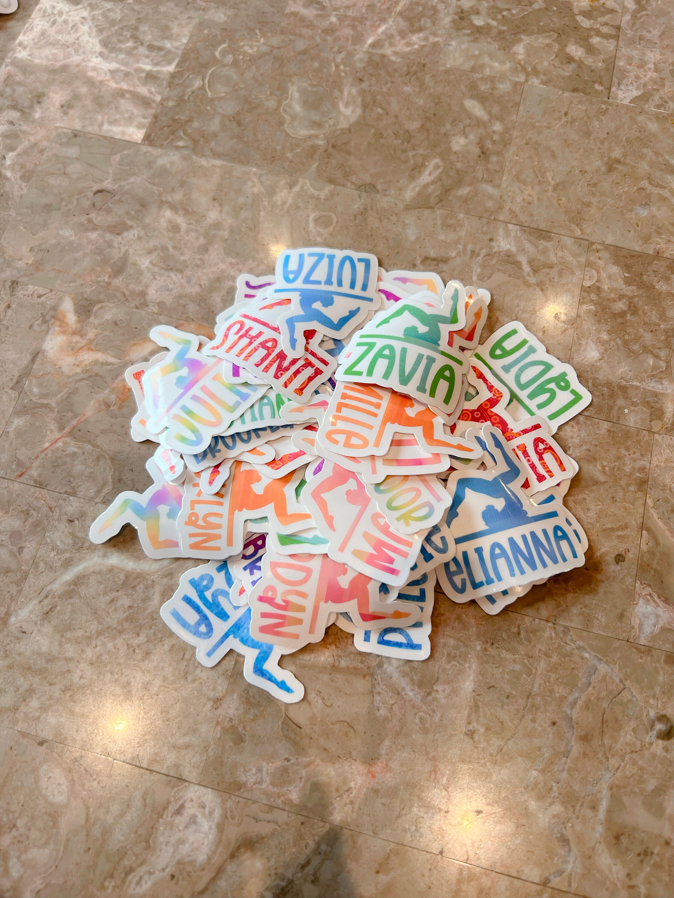 Custom Gymnastics Sickers Water Bottle Stickers Gymnastics Sticker Pack ...