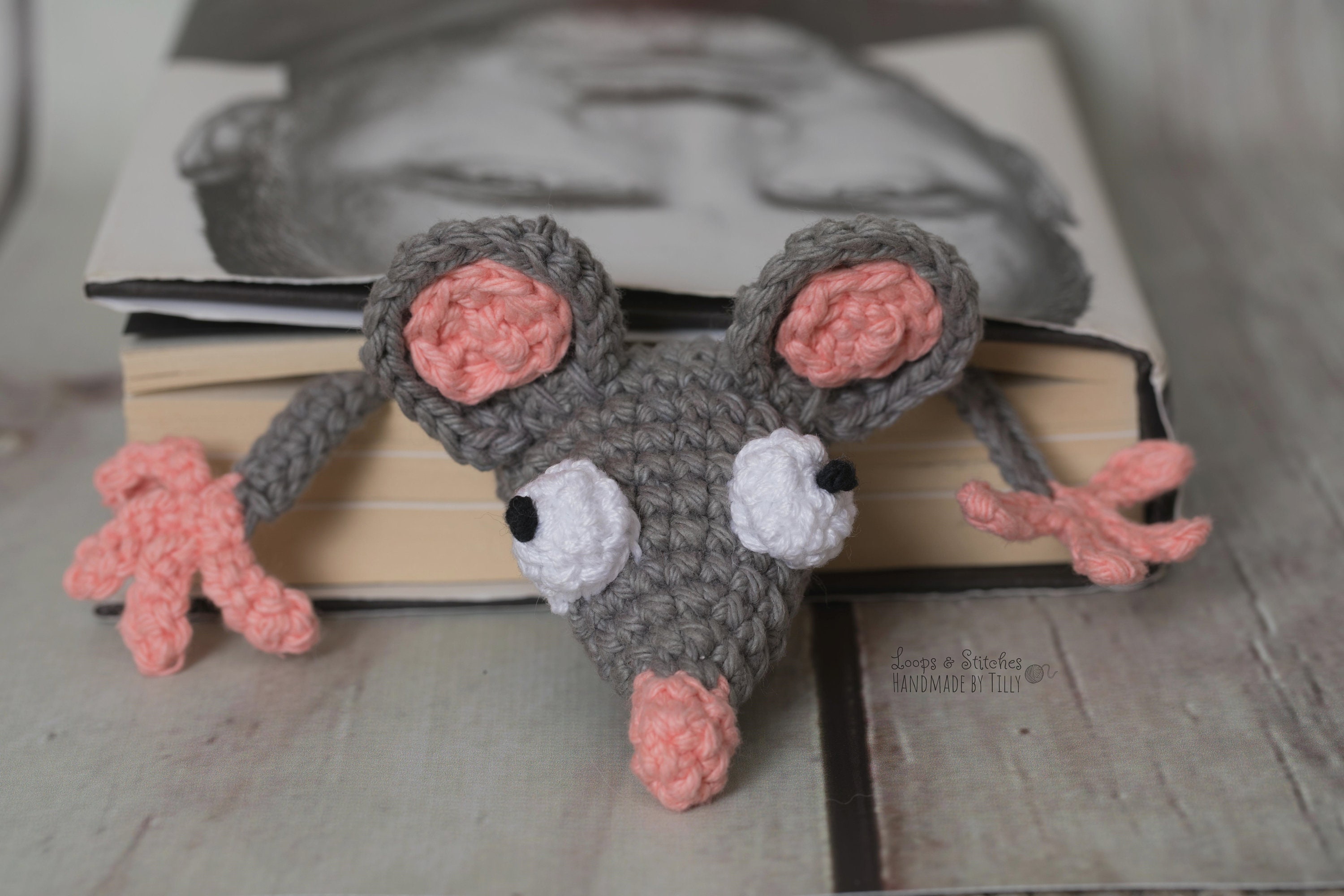Rat Bookmark | Crochet Rat Bookmark | Amigurumi Rat Bookmark | Ready to ...