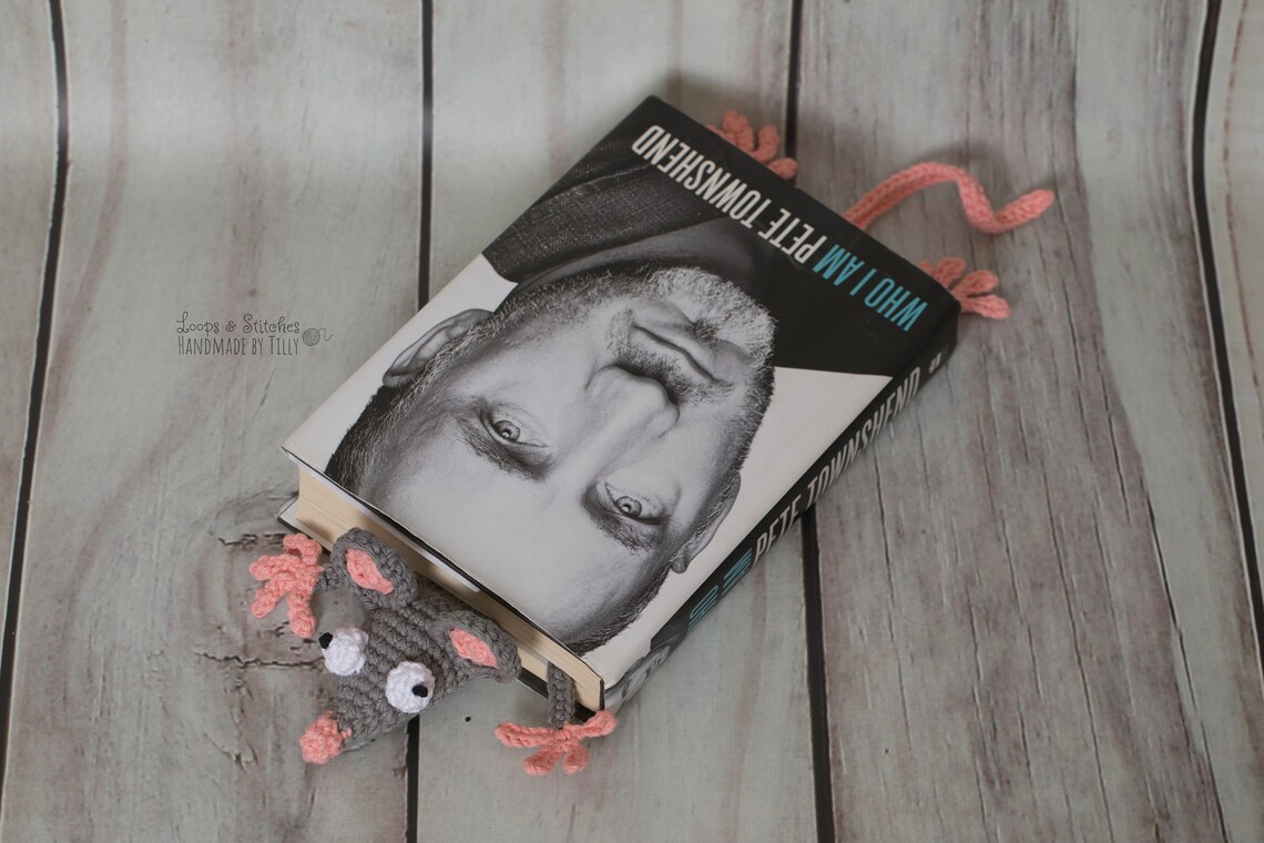 Rat Bookmark | Crochet Rat Bookmark | Amigurumi Rat Bookmark | Ready to ...