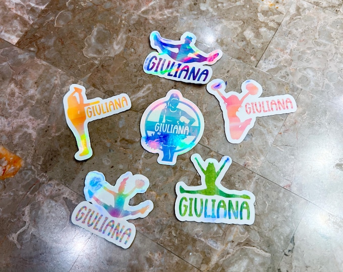 Personalized Cheerleader Stickers, Custom Decals, Girls Cheerleader ...