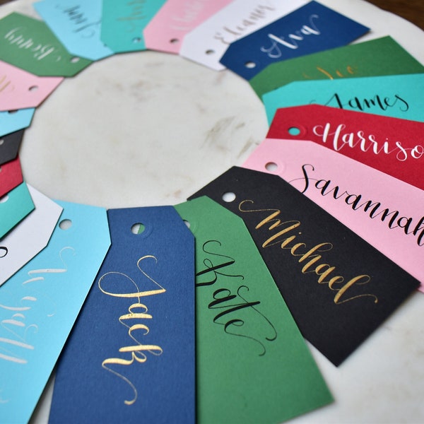 Calligraphy Tags - Etsy