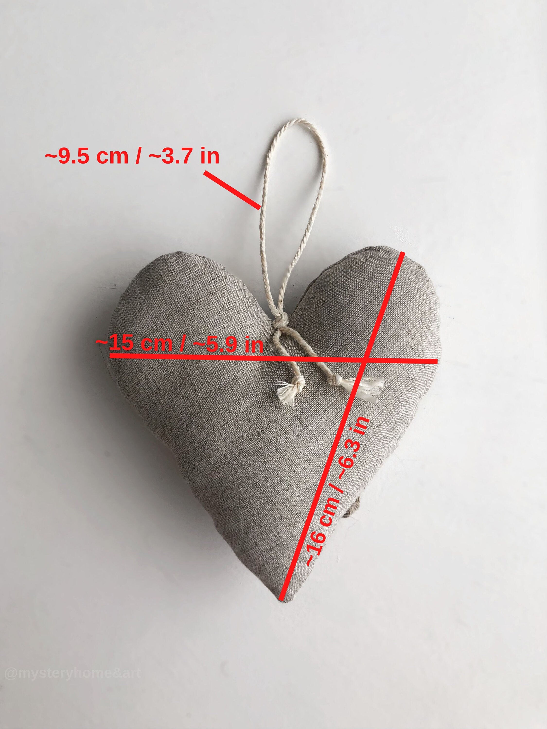 Fabric Hanging Heart, Scandi Style Home Decoration, Big Stuffed Heart ...