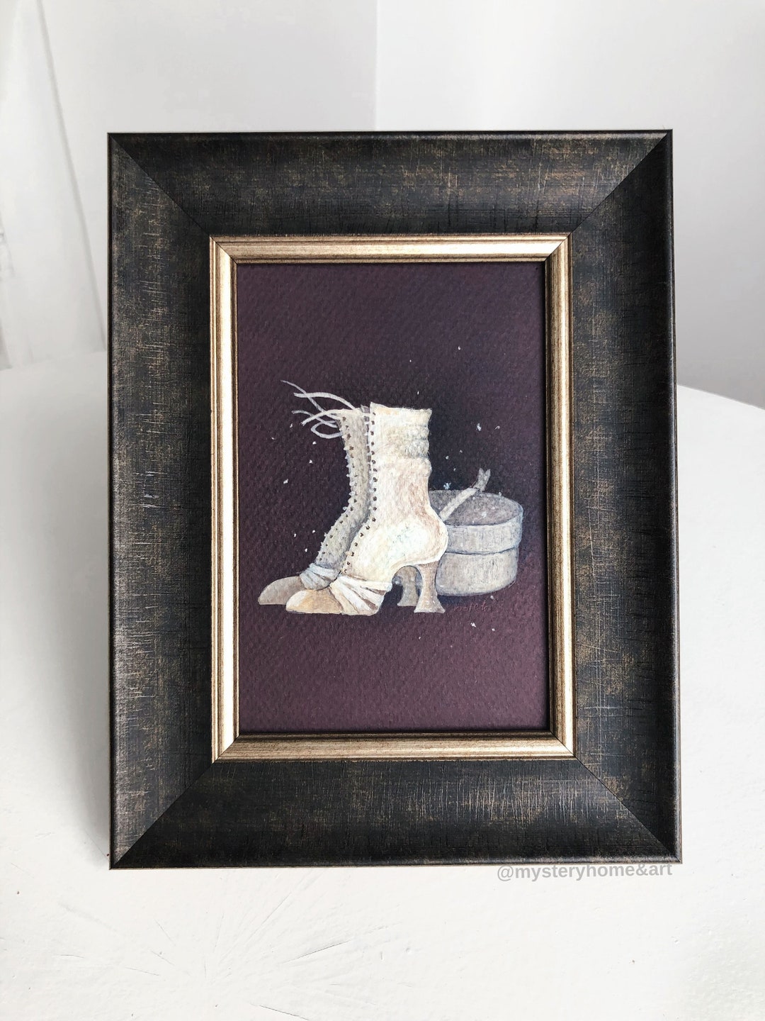 ORIGINAL Framed Fashion Painting on Paper, Ooak Decor for a Living Room ...