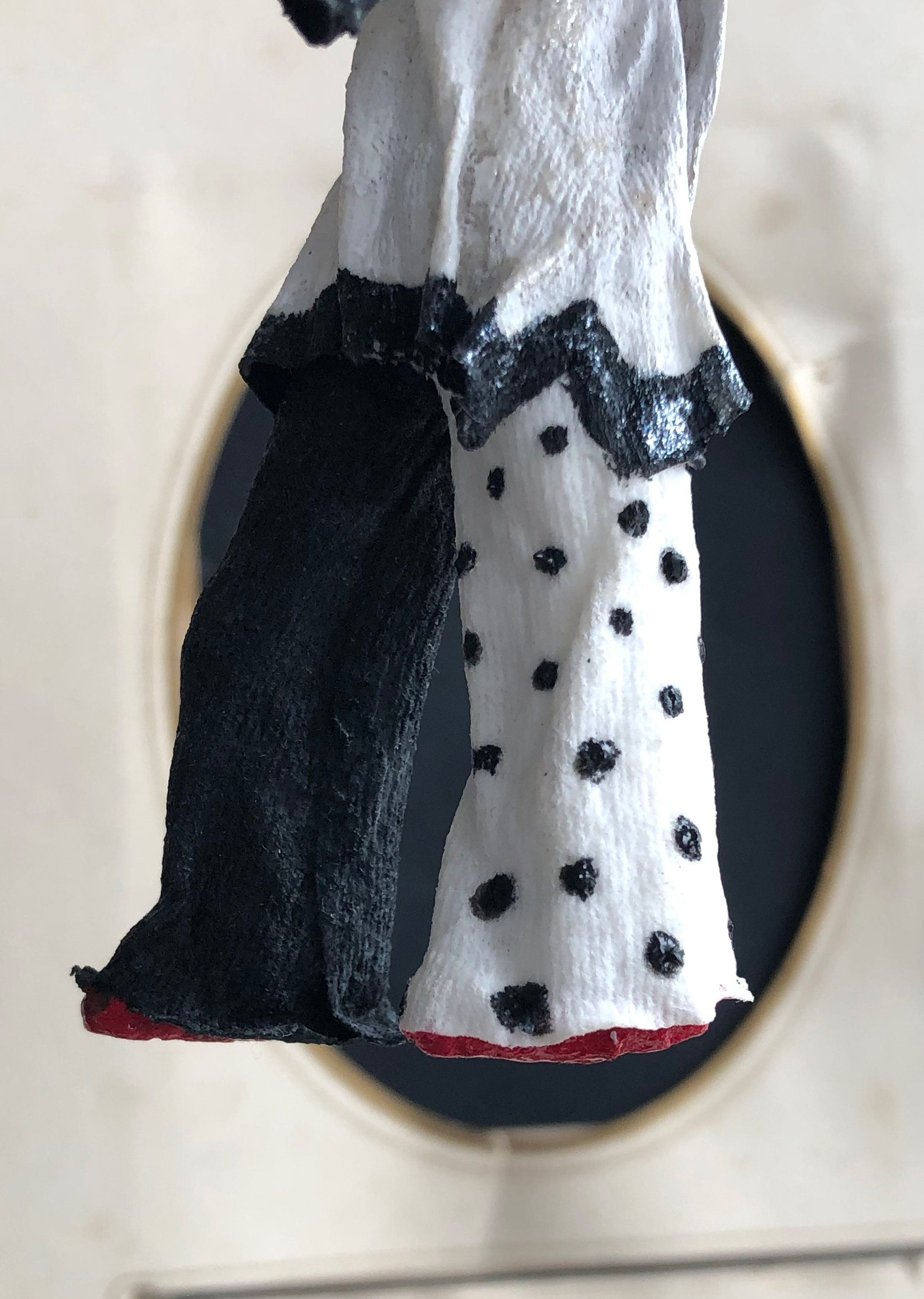 Boy Pierrot Ornament, Christmas Tree Spun Cotton Toy, Antique Style ...