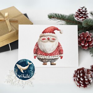 Scandi Santa Clipart Bundle | Watercolor Scandinavian Gnome Christmas ...
