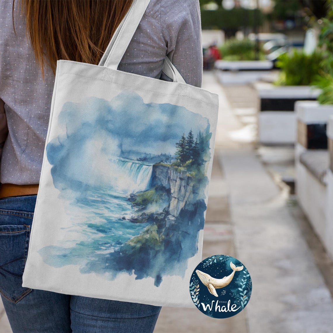 Watercolor Niagara Falls Clipart: Printable Nature Art (digital ...
