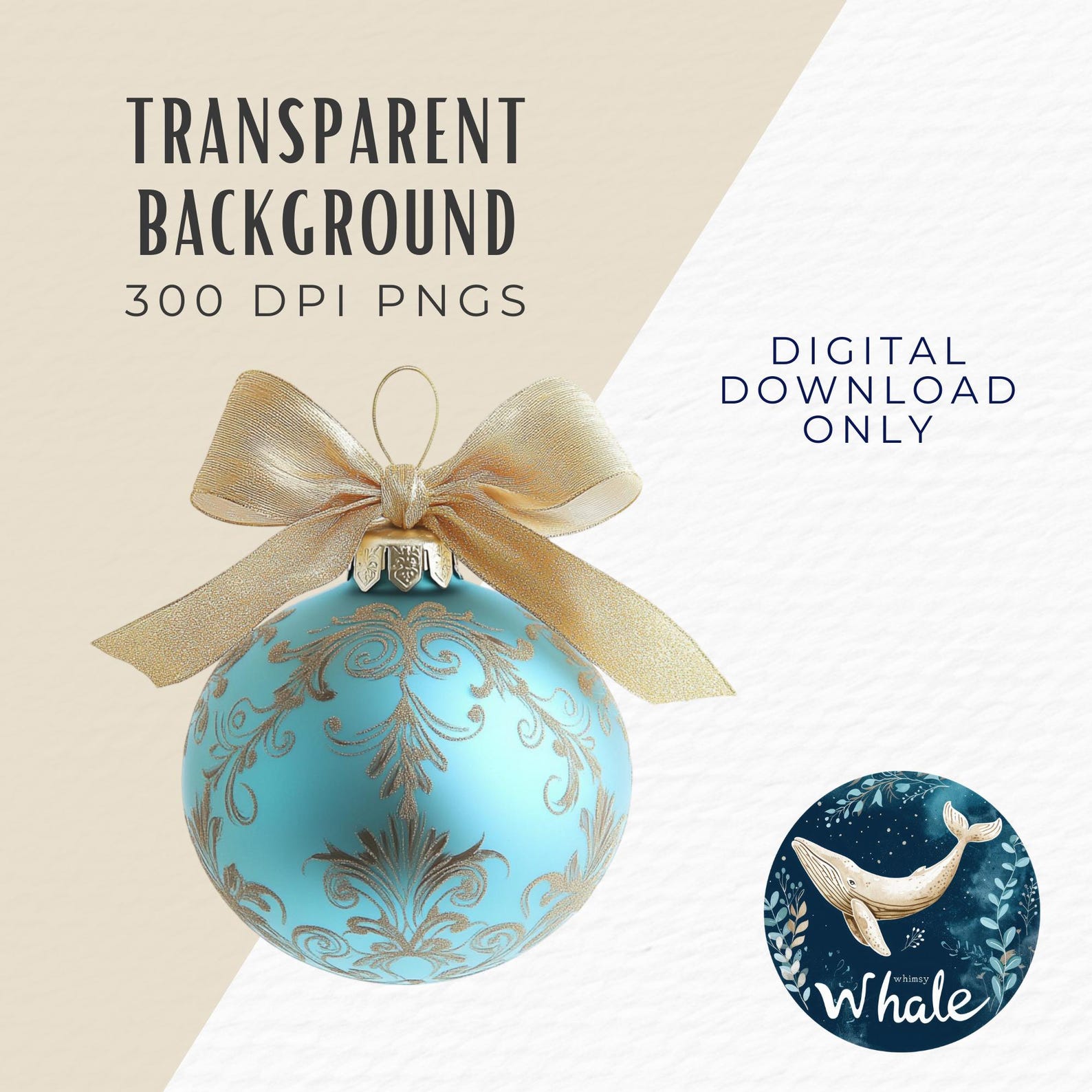 Rococo Christmas Clipart Bundle, 15 Cute Blue & Gold Rococo Christmas ...