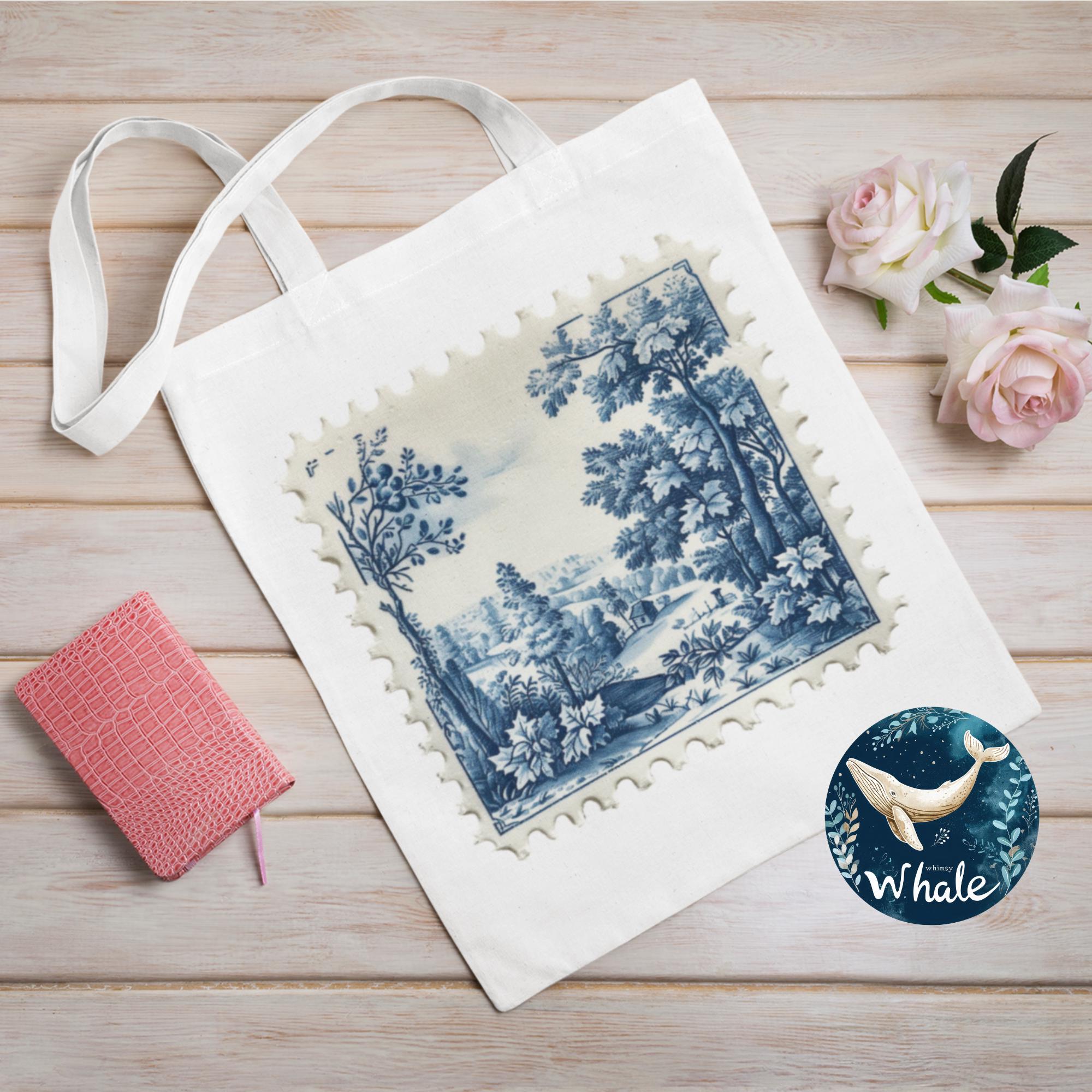 Toile De Jouy Stamp Clipart: 18 Blue Floral Designs (digital Download ...