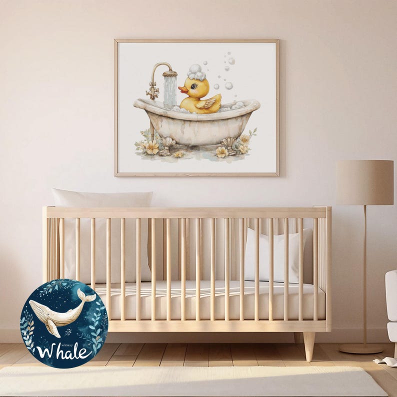 Rubber Duck in Tub Clipart Bundle | Watercolor Baby Rubber Duck Bubble ...