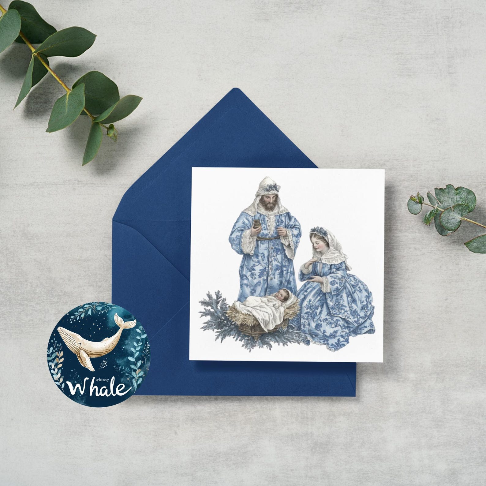 Christmas Toile Clipart, 28 Vintage Holiday Chinoiserie Blue & White ...